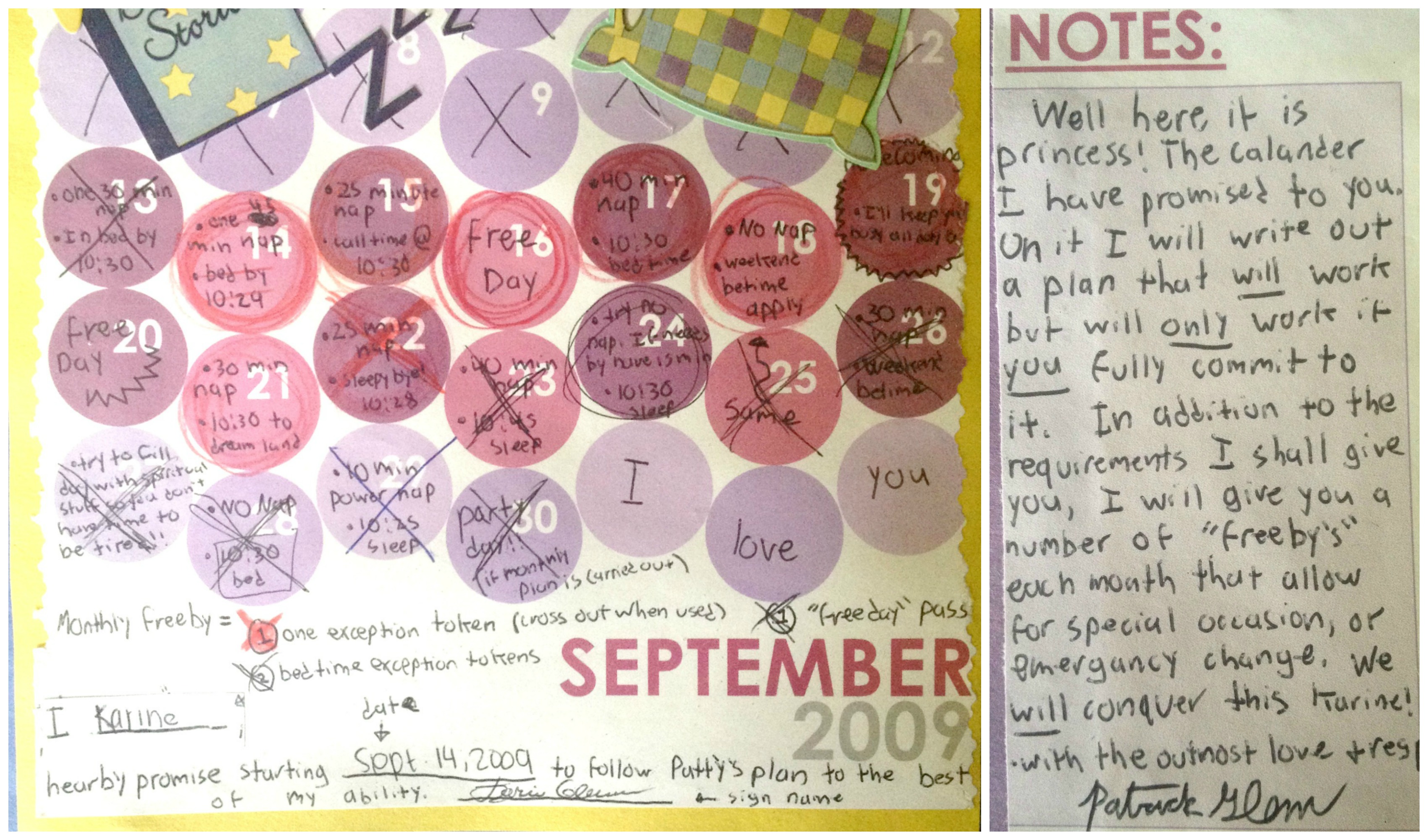 Sleeping Calendar - Uplifting Mayhem