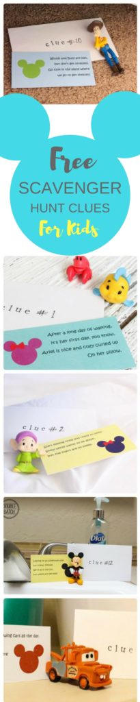 DISNEY THEMED SCAVENGER HUNT- FREE Clues Featuring Your Child's ...