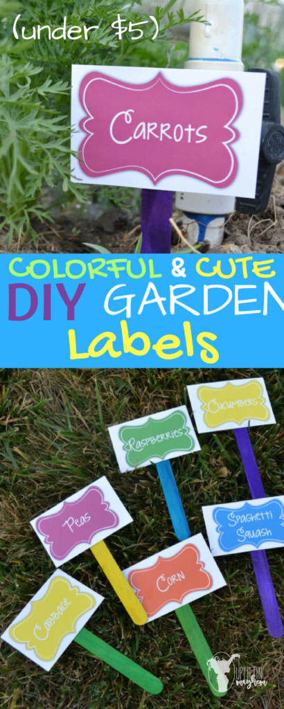 Colorful and cute DIY garden labels for under $5 - Uplifting Mayhem