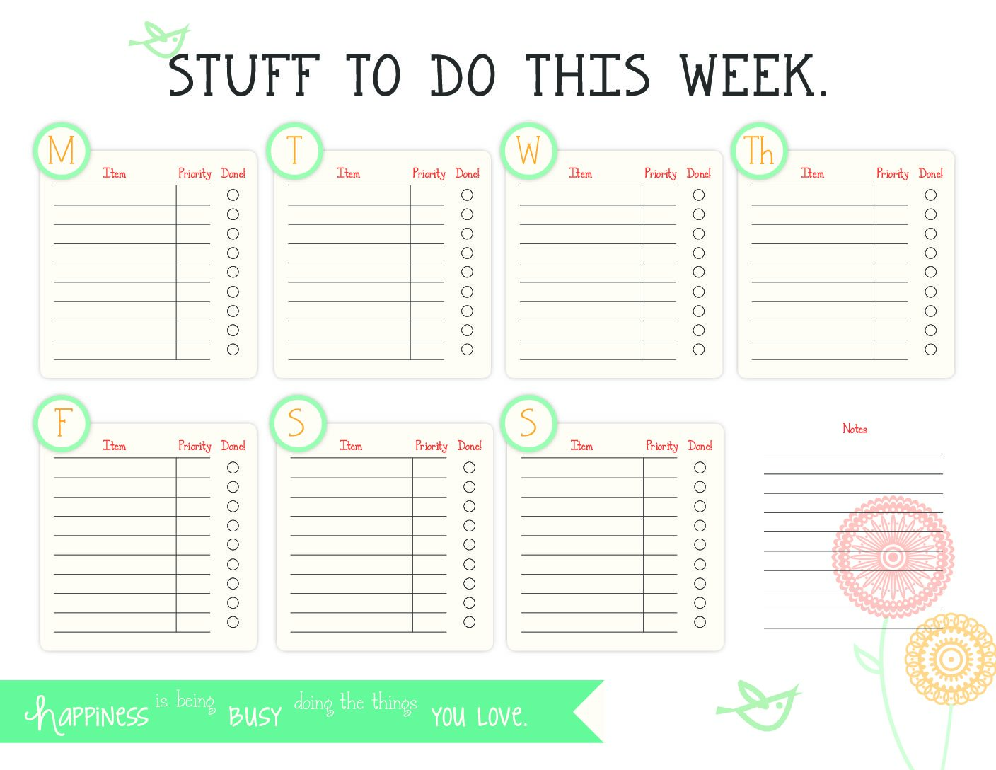 FREE Weekly To Do List Printable - Uplifting Mayhem