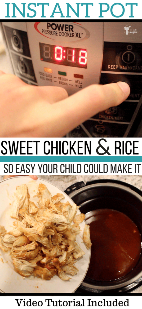 Instant Pot Sweet Chicken & Rice - Uplifting Mayhem