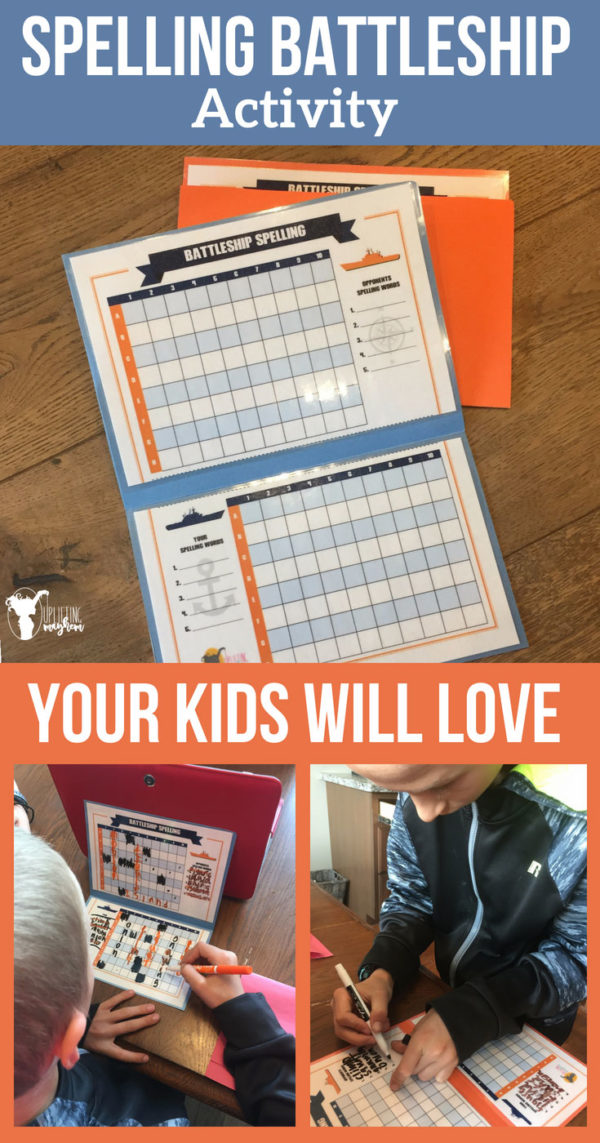 Spelling Battleship your Kids will LOVE! - Uplifting Mayhem